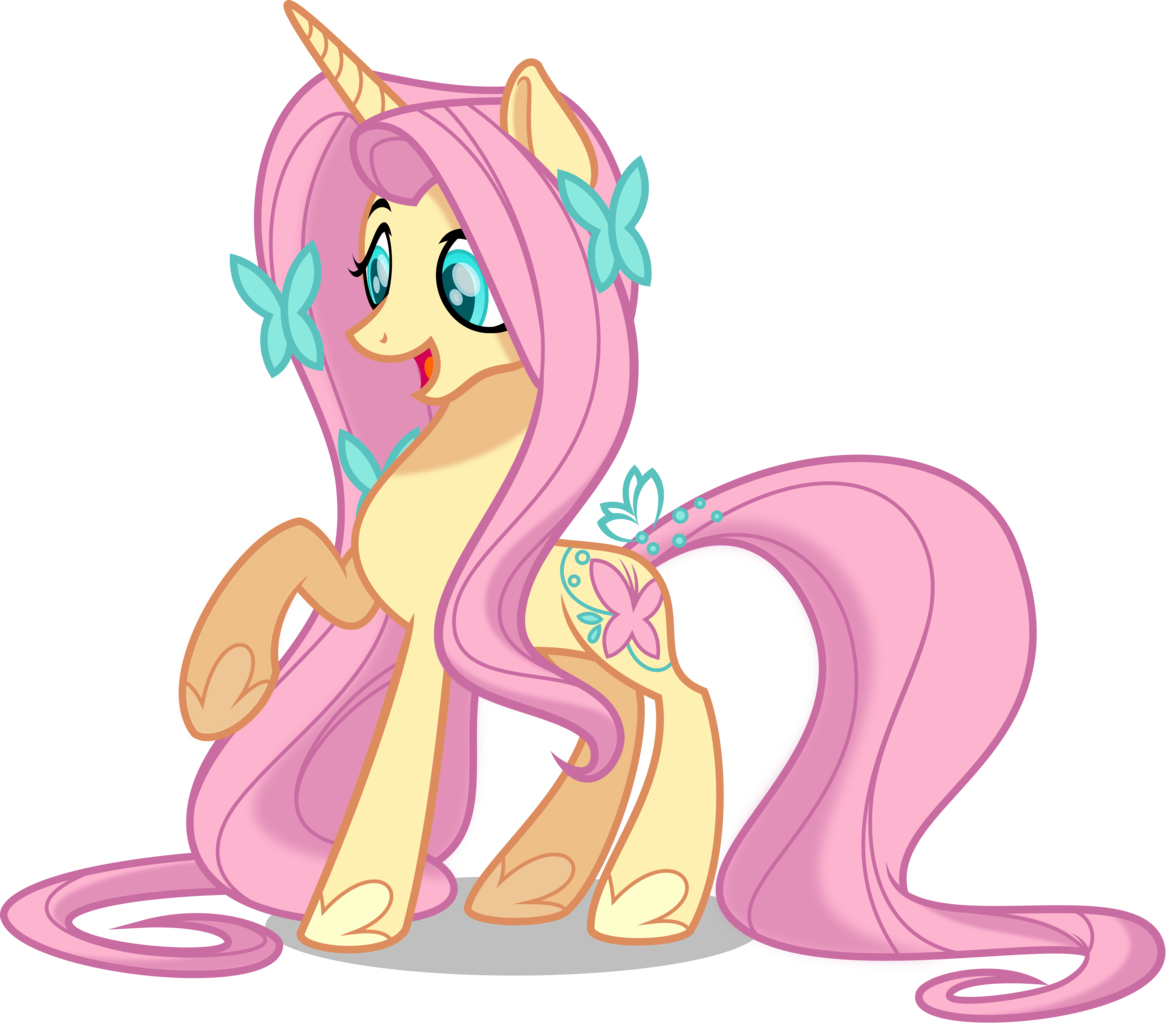 #1628668 - safe, artist:orin331, fluttershy, pony, unicorn, absurd ...