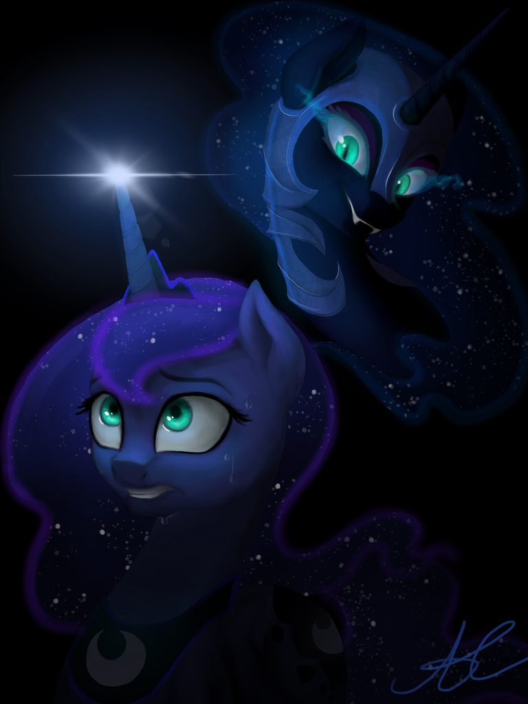 #1632088 - safe, artist:colorpalette-art, nightmare moon, princess luna ...