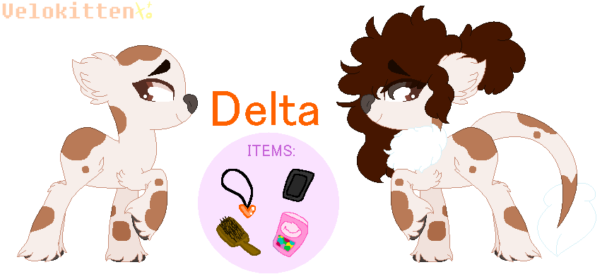 #1633800 - safe, artist:velokitten, oc, oc only, oc:delta, cow pony ...