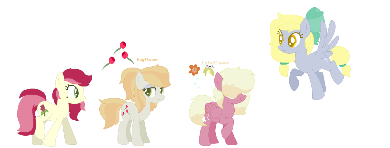 #1635244 - safe, artist:1313jaysong1313, derpy hooves, roseluck, oc, g4 ...
