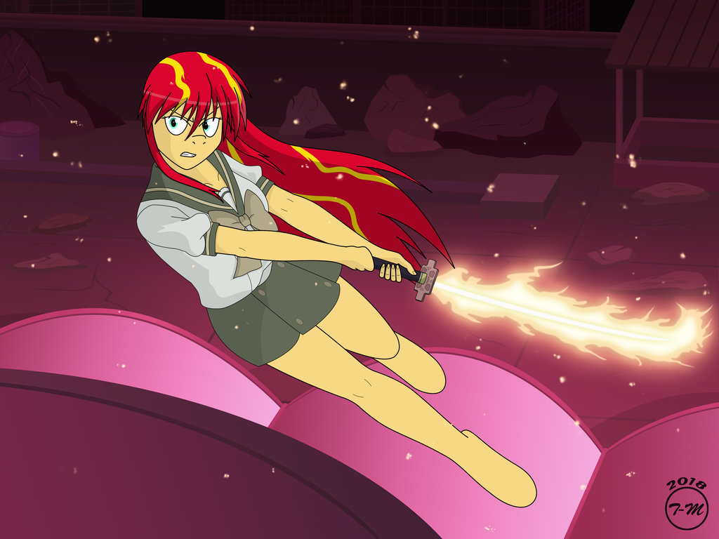 #1637858 - safe, artist:toxic-mario, sunset shimmer, anthro ...