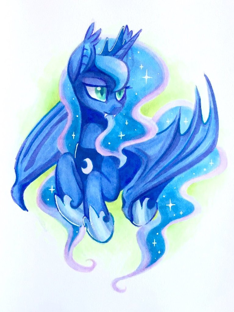 #1641874 - safe, artist:dawnfire, princess luna, alicorn, bat pony, bat ...