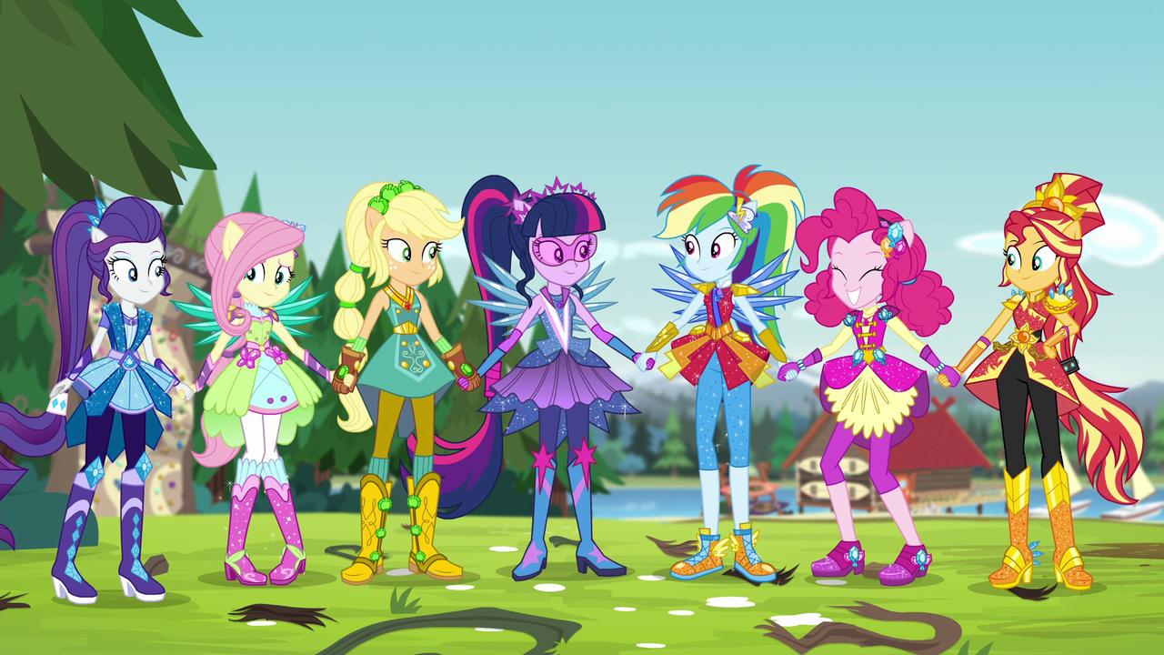 #1642550 - safe, screencap, applejack, fluttershy, pinkie pie, rainbow ...