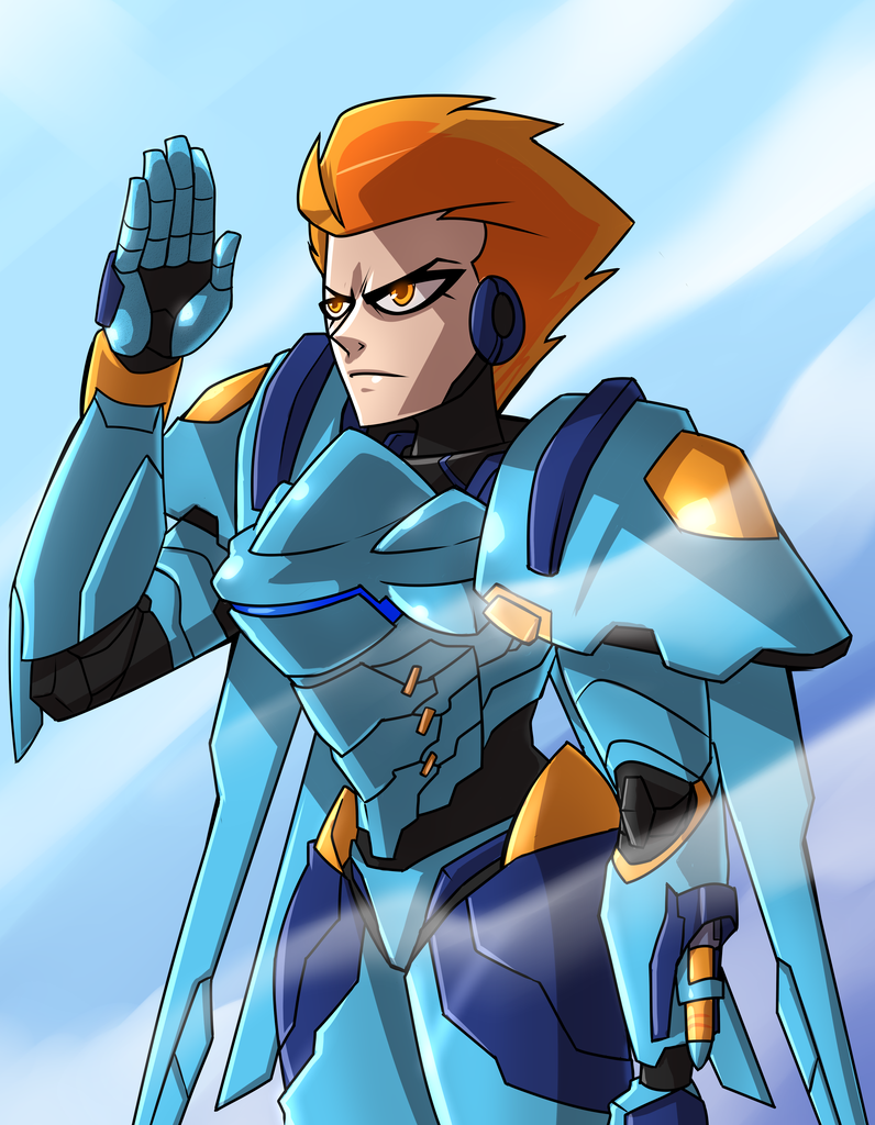 #1643009 - safe, artist:imskull, spitfire, human, g4, armor, crossover ...