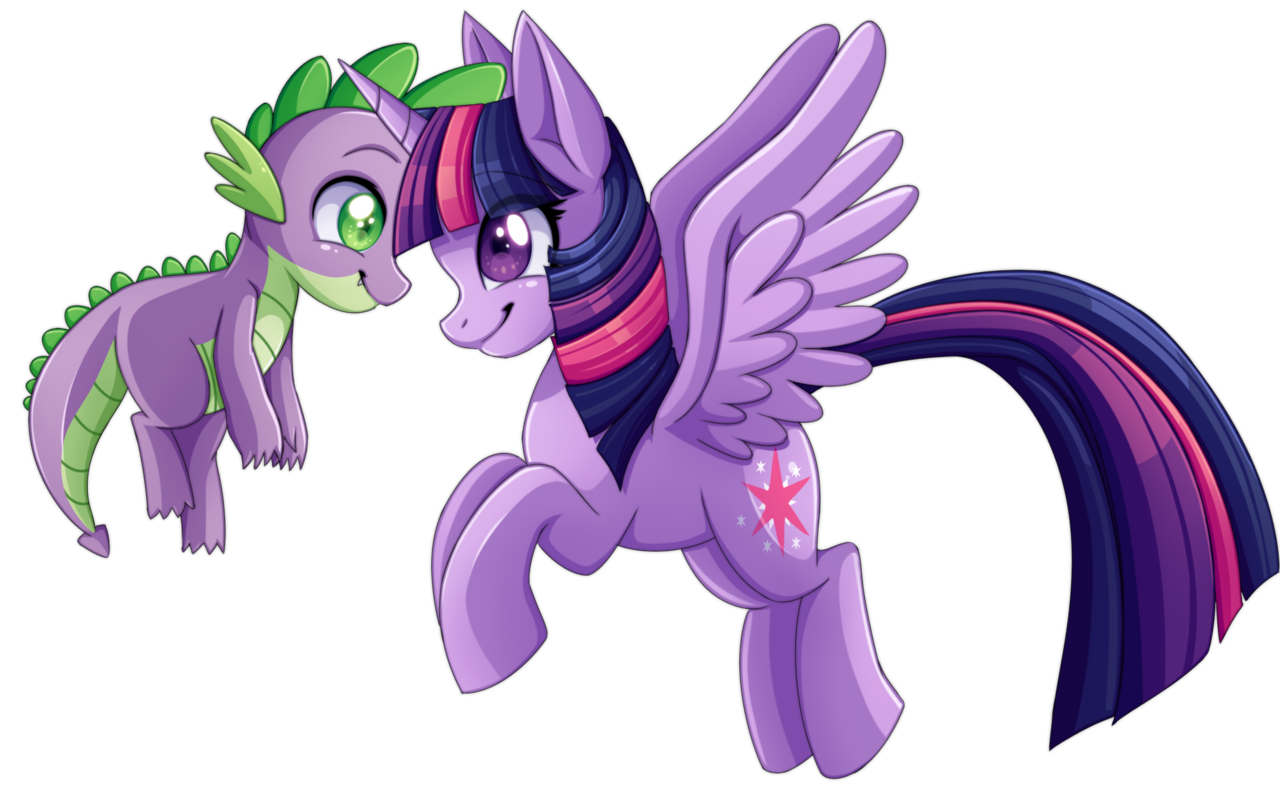 #1626858 - safe, artist:anthocat, spike, twilight sparkle, alicorn ...