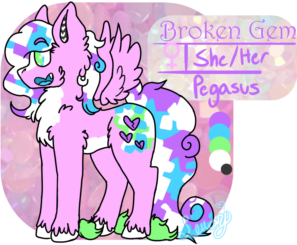 #1626918 - safe, artist:badger-box, oc, oc only, oc:broken gem, simple ...