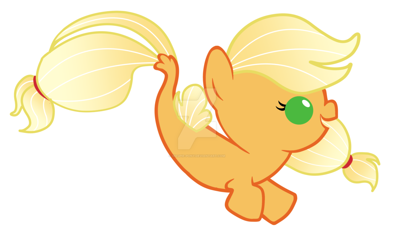 #1627209 - safe, artist:magpie-pony, applejack, seapony (g4), g4, baby ...