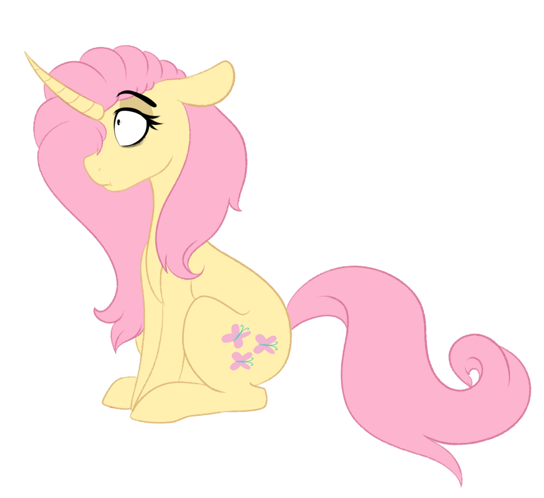 #1627693 - safe, artist:saphi-boo, fluttershy, pony, unicorn, female ...