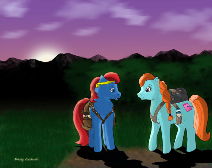 #1853227 - safe, artist:anivasion, bright eyes, lancer, g1, my little ...