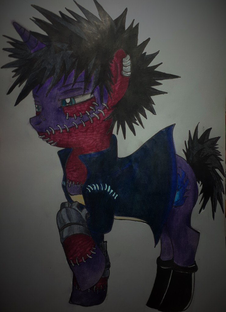 #1853324 - safe, artist:lolitanime7586, pony, dabi, my hero academia ...