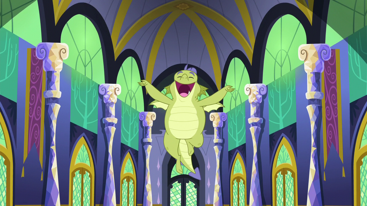 #1857116 - safe, screencap, sludge (g4), dragon, pony, father knows ...