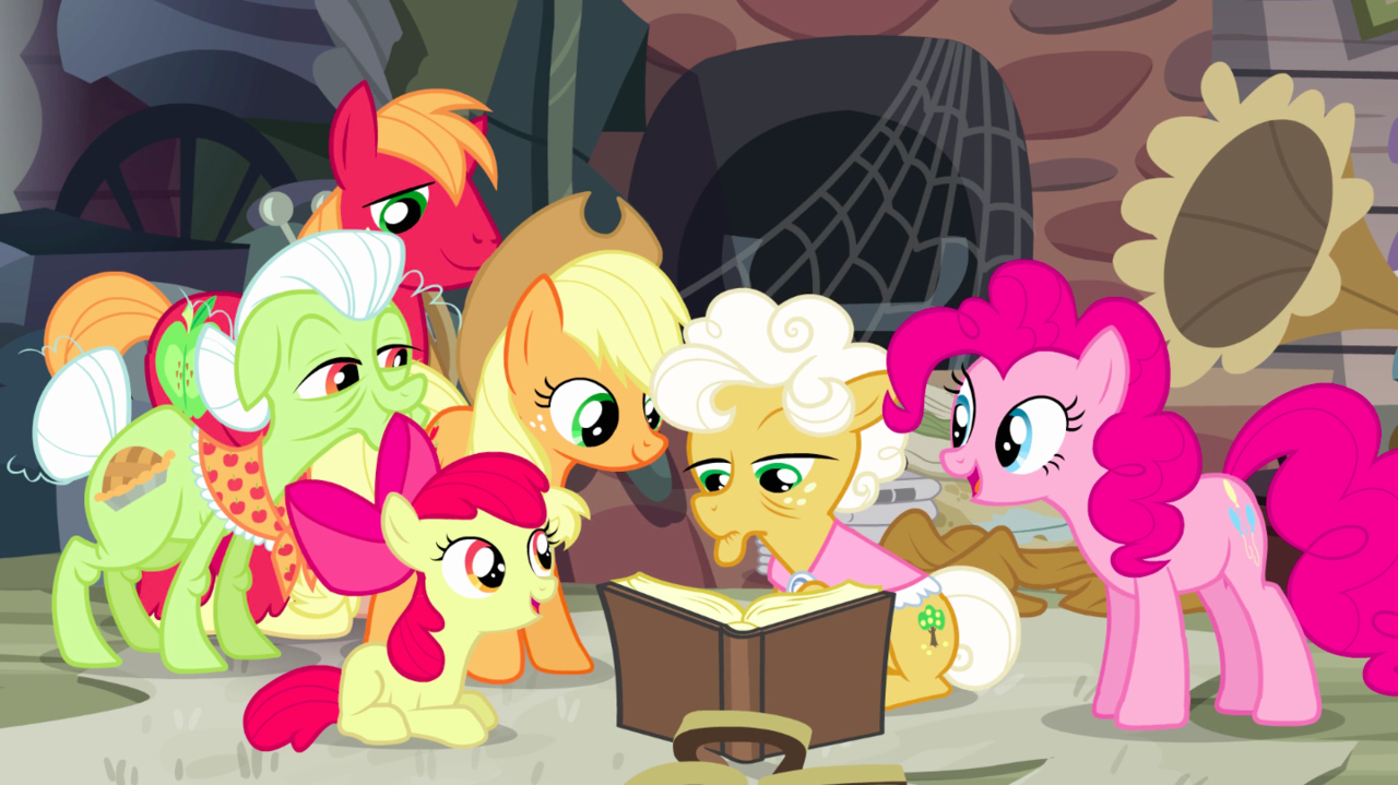 #1857649 - safe, screencap, apple bloom, applejack, big macintosh ...