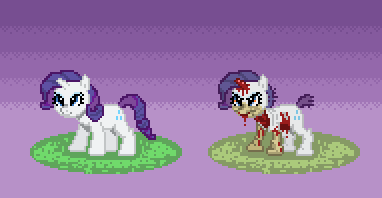 #1858236 - grimdark, grotesque, artist:carnifex, rarity, zombie, g4 ...