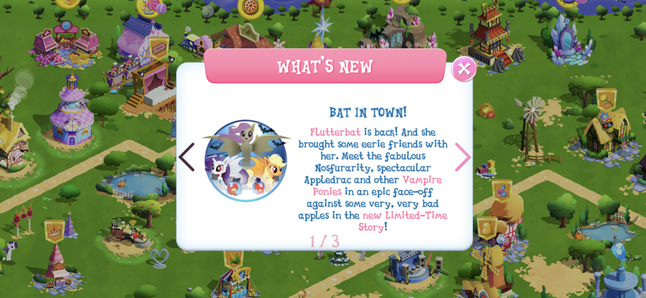 #1860235 - safe, gameloft, applejack, fluttershy, rarity, bat, bat pony ...