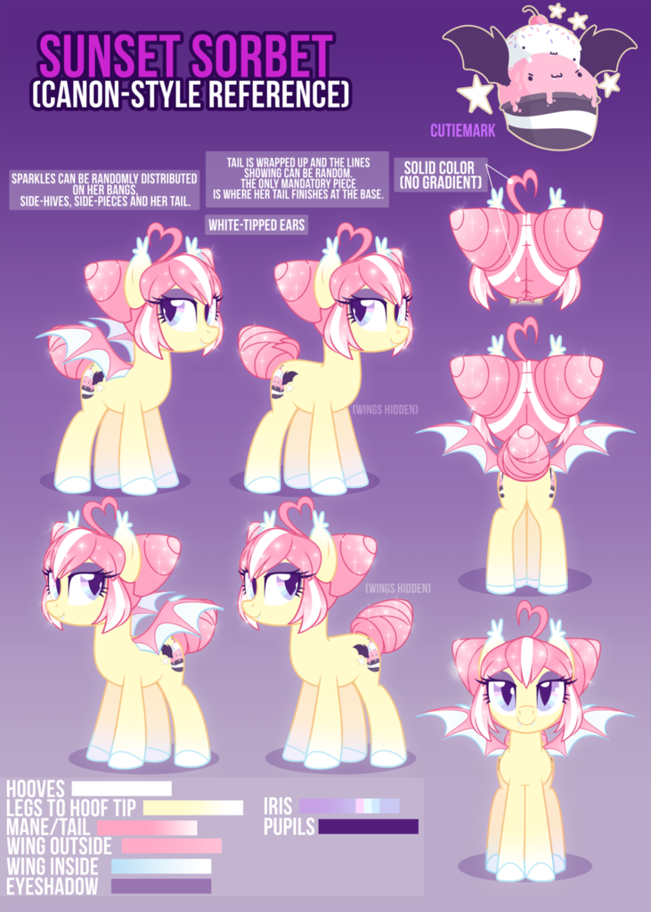 #1860240 - safe, artist:zombie, oc, oc only, oc:sunset sorbet, bat pony ...