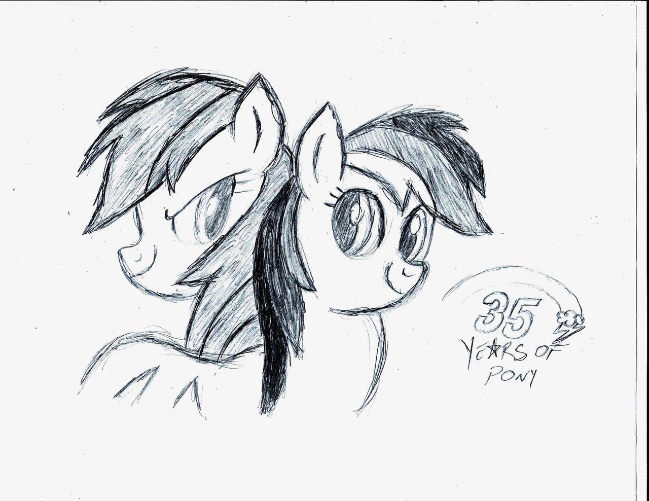 #1864642 - safe, artist:deon miller, firefly, rainbow dash, g1, 35 ...