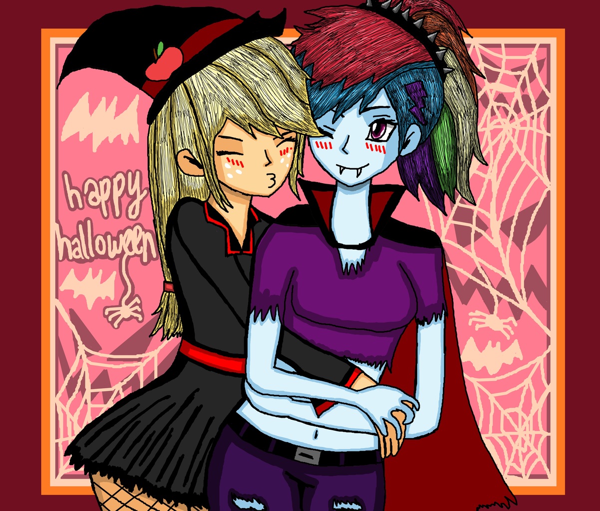 #1865902 - safe, artist:takrontoxicity, applejack, rainbow dash ...