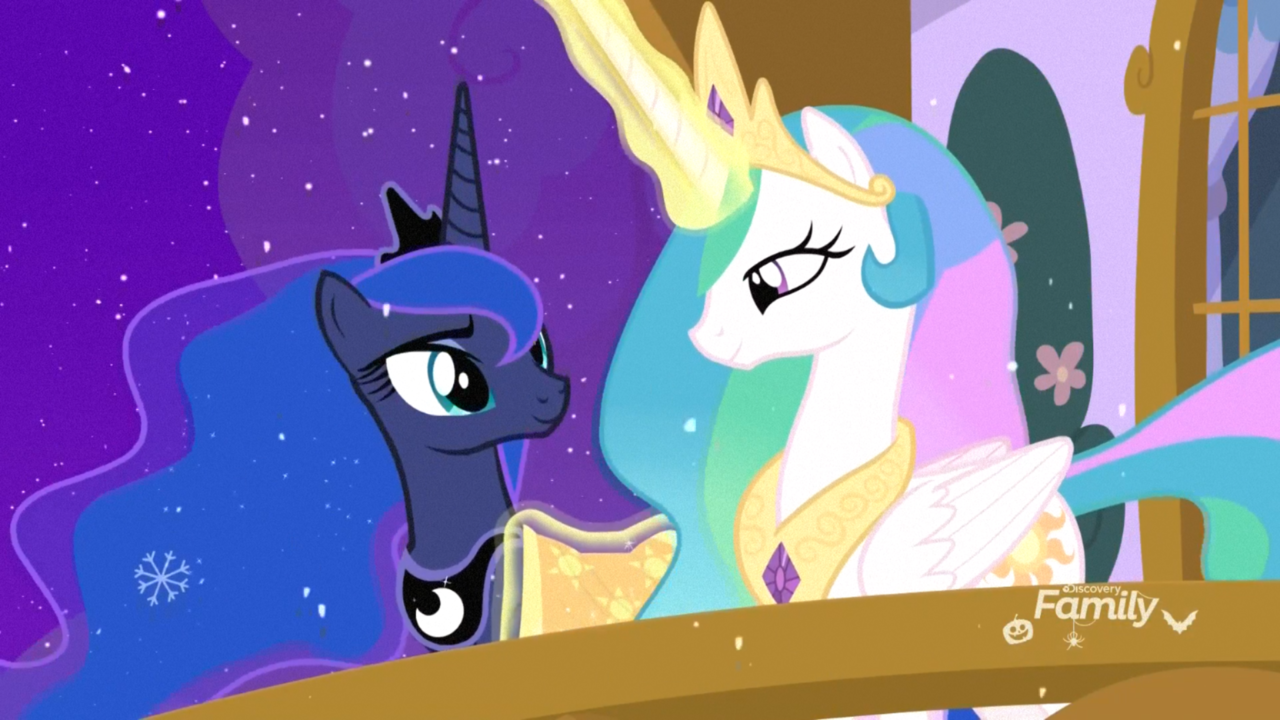 #1867954 - safe, screencap, princess celestia, princess luna, alicorn ...