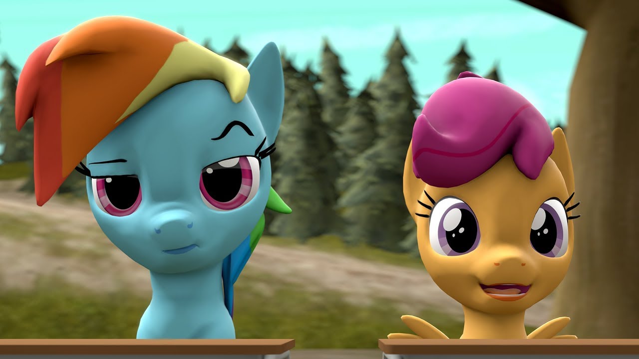 #1869619 - safe, artist:argodaemon, rainbow dash, scootaloo, pegasus ...