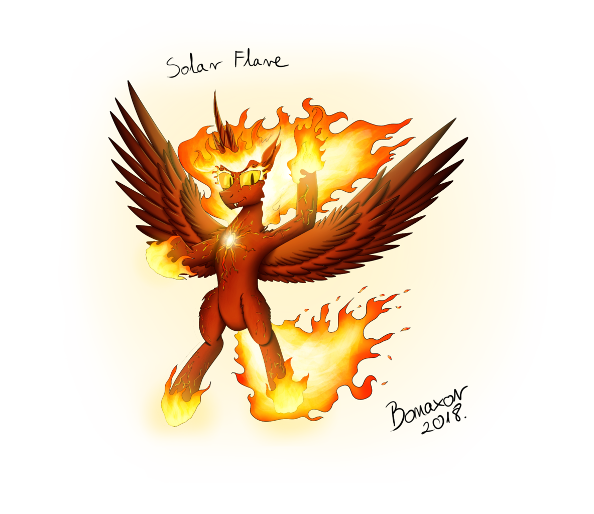 #1871836 - safe, artist:bonaxor, oc, oc only, oc:solar flare, alicorn ...