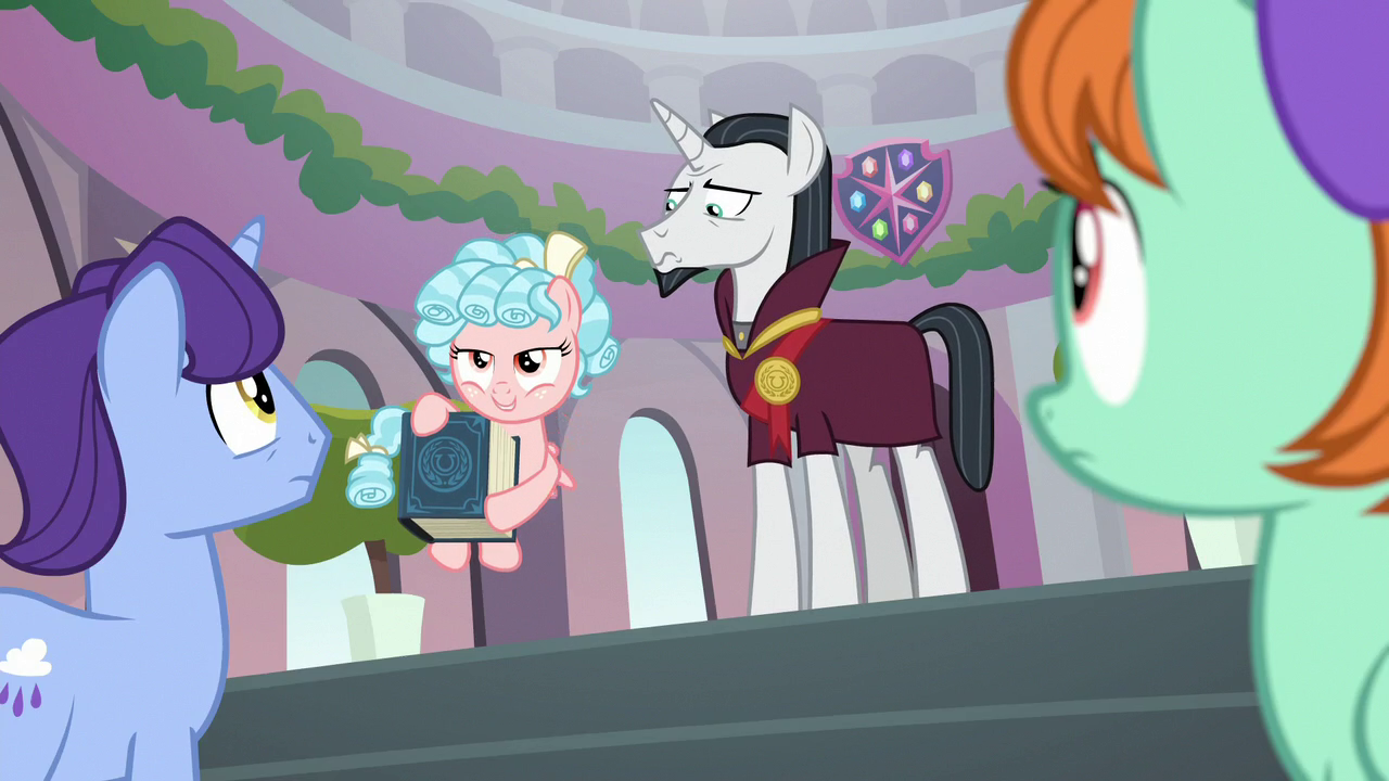 #1871895 - safe, screencap, chancellor neighsay, cozy glow, pegasus ...