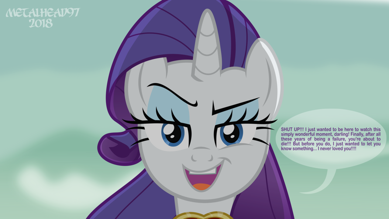 #1847459 - safe, artist:metalhead97, rarity, spike, pony, unicorn ...