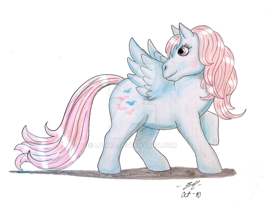 #1850880 - safe, artist:larua, wind whistler, pegasus, pony, g1, female ...