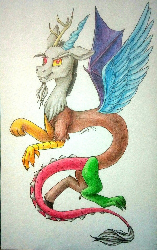 #1850913 - safe, artist:deltahedgehog, discord, draconequus, full body ...