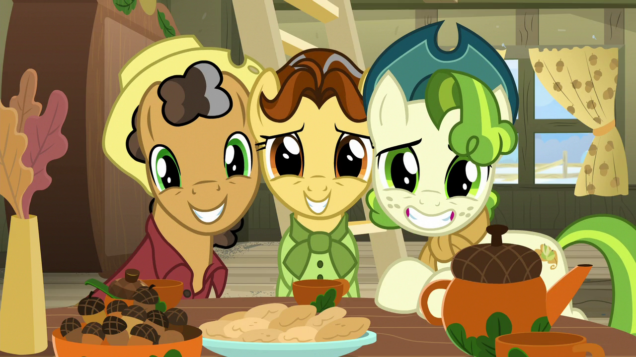 #1878983 - safe, screencap, butternut, oak nut, pistachio, earth pony ...