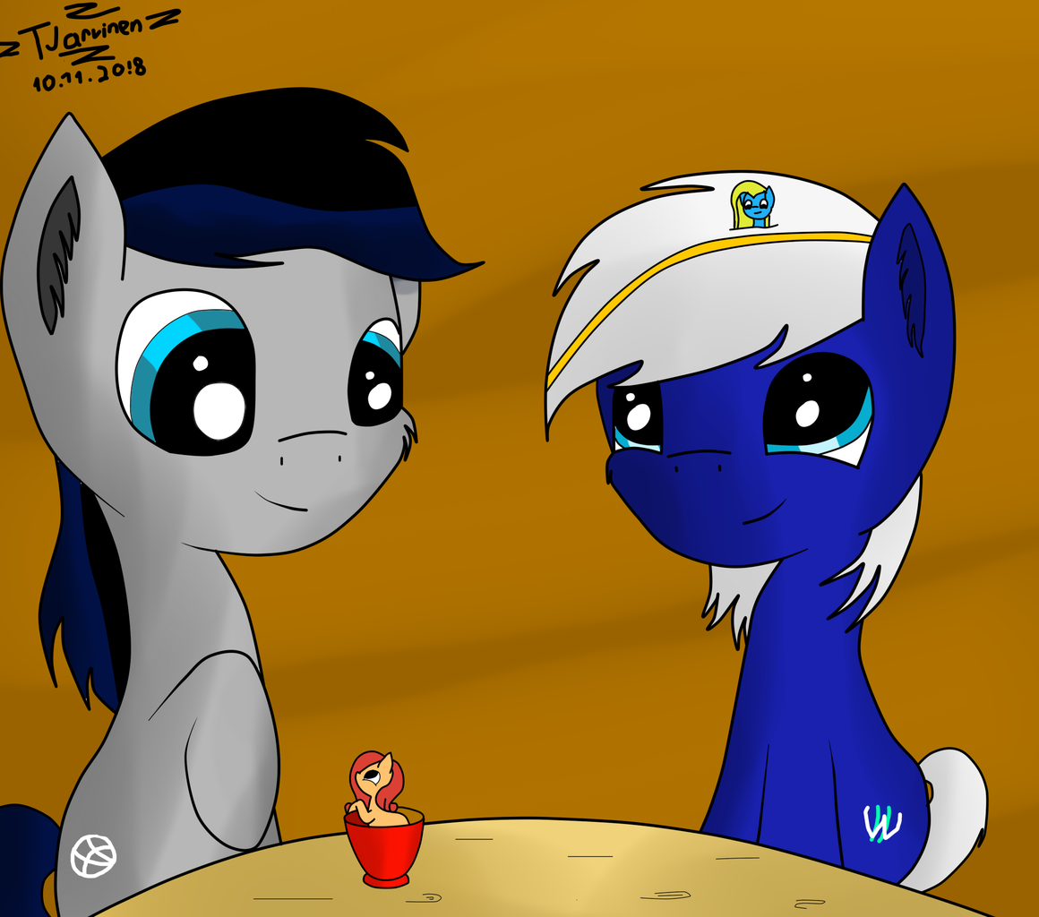 #1879458 - safe, artist:tjarvinengts, derpibooru exclusive, oc, oc:cuteamena, oc:electric blue ...