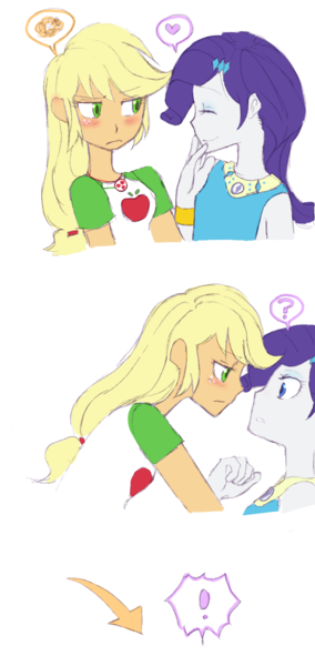Rarity And Applejack Love
