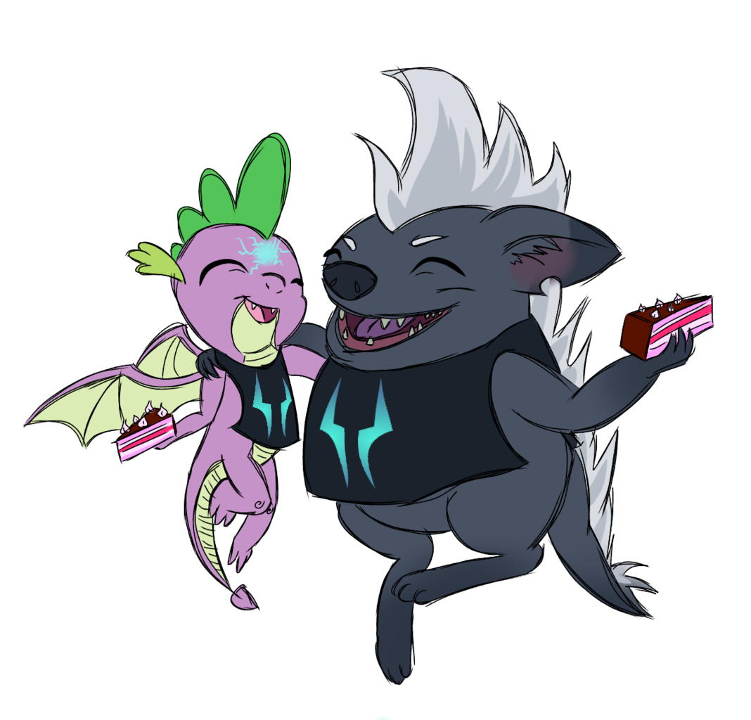 #1884613 - safe, artist:mysteriousshine, grubber, spike, dragon ...