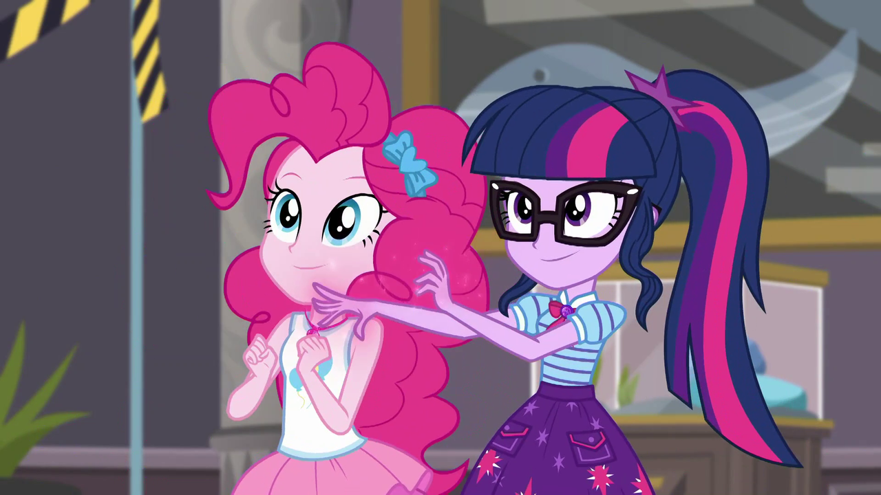 #1886041 - safe, screencap, pinkie pie, sci-twi, twilight sparkle ...