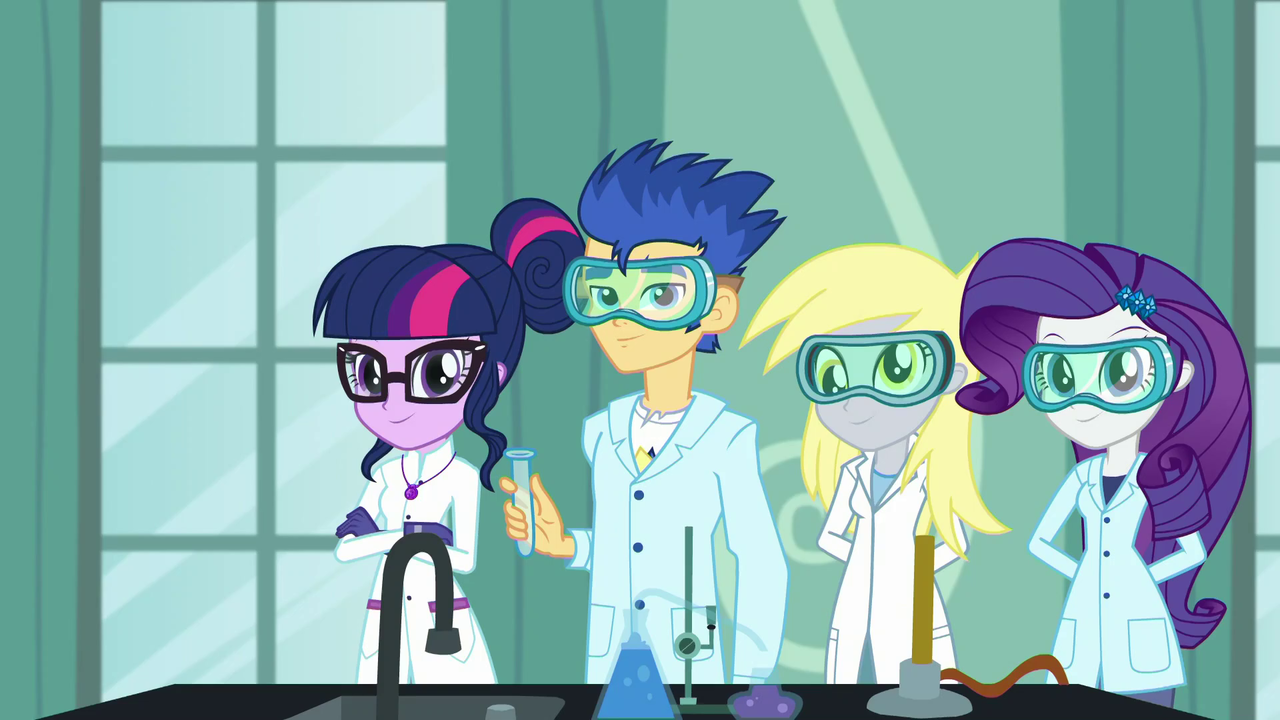 #1886102 - safe, screencap, derpy hooves, flash sentry, rarity, sci-twi ...