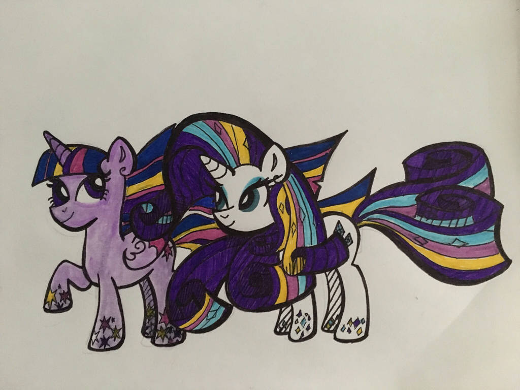 #1886970 - safe, artist:aperaturescience, rarity, twilight sparkle ...