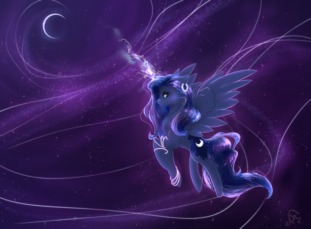 #1887405 - safe, artist:falling-stars-1, princess luna, pony, g4 ...