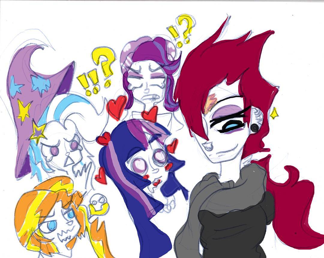 #1887759 - safe, artist:pepper_sinner, starlight glimmer, sunset ...