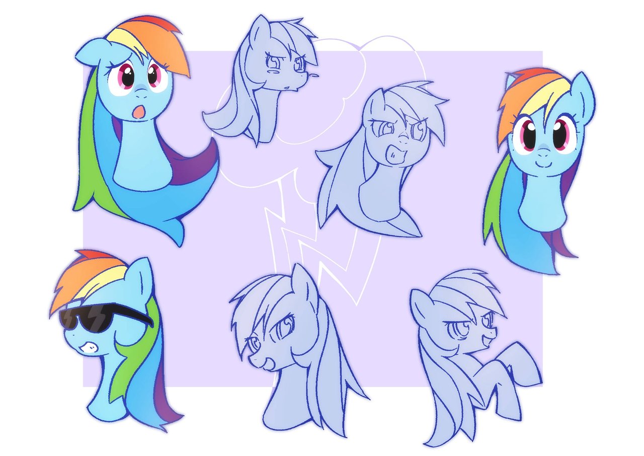 #1888460 - safe, artist:dorokuma_angie, rainbow dash, pegasus, pony, g4 ...