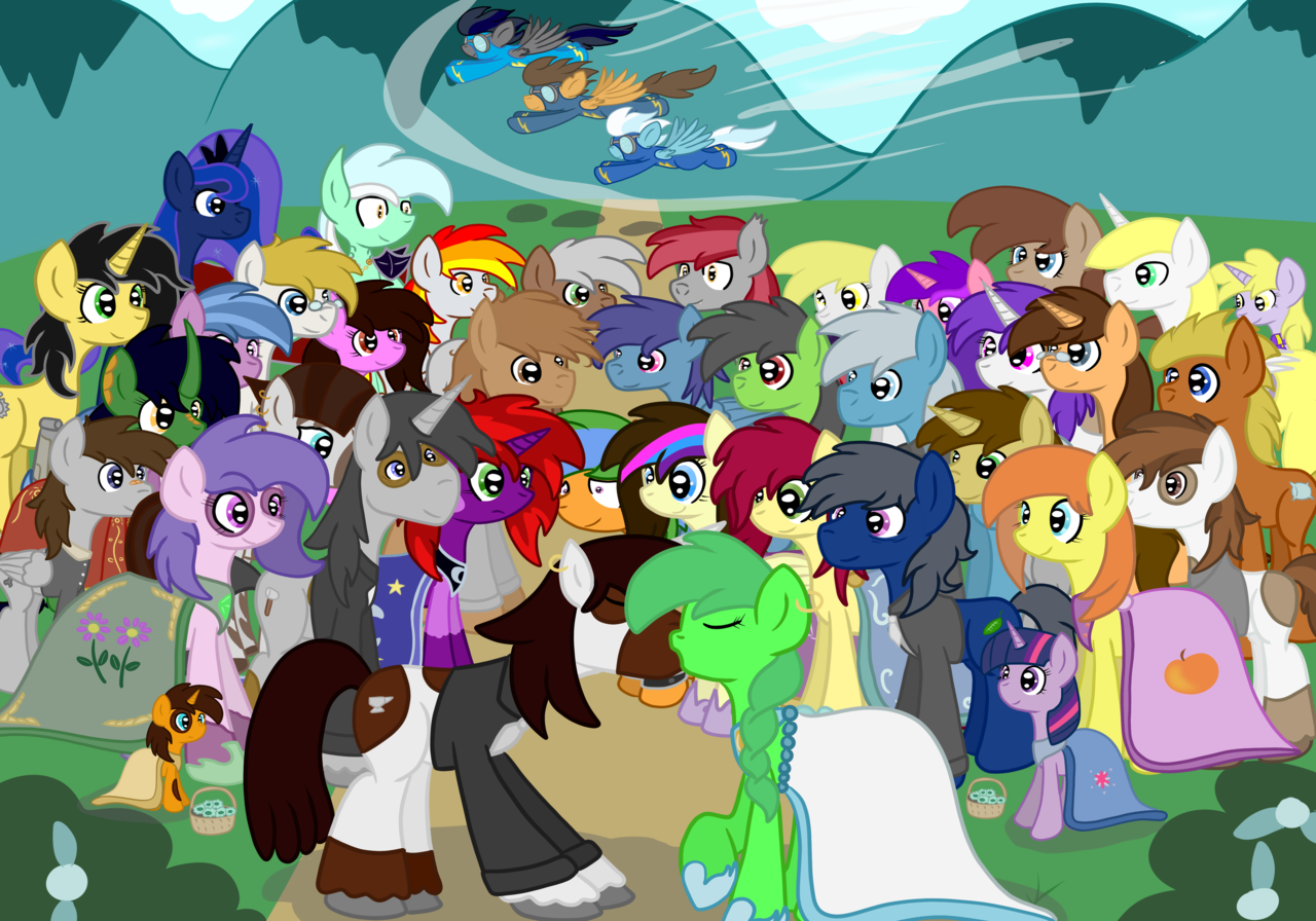 #1891501 - safe, artist:bigmackintosh, amethyst star, derpy hooves ...