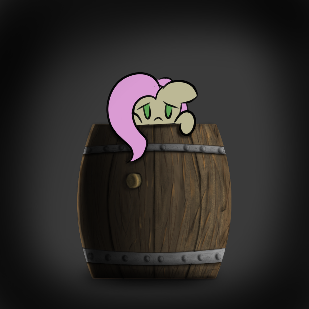 #1875302 - safe, artist:lamb, fluttershy, pony, barrel, cute, female ...
