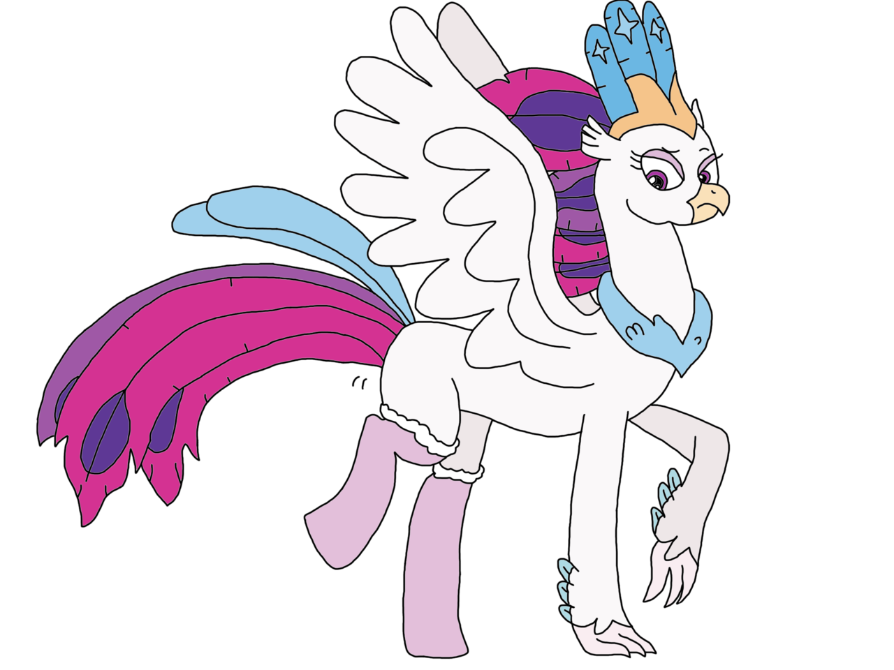 #1877683 - safe, artist:supahdonarudo, queen novo, classical hippogriff ...