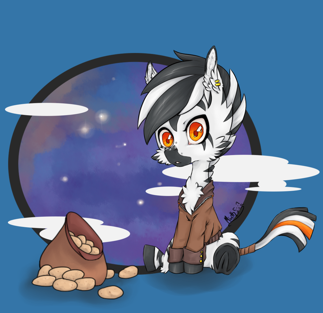 #1895548 - safe, artist:mirith, oc, oc only, pony, zebra, chibi, male ...