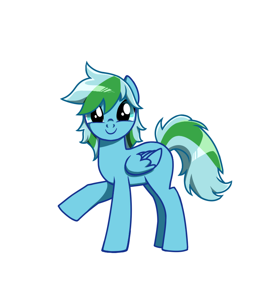#1909927 - safe, oc, oc only, pegasus, pony, cute, green eyes, green ...