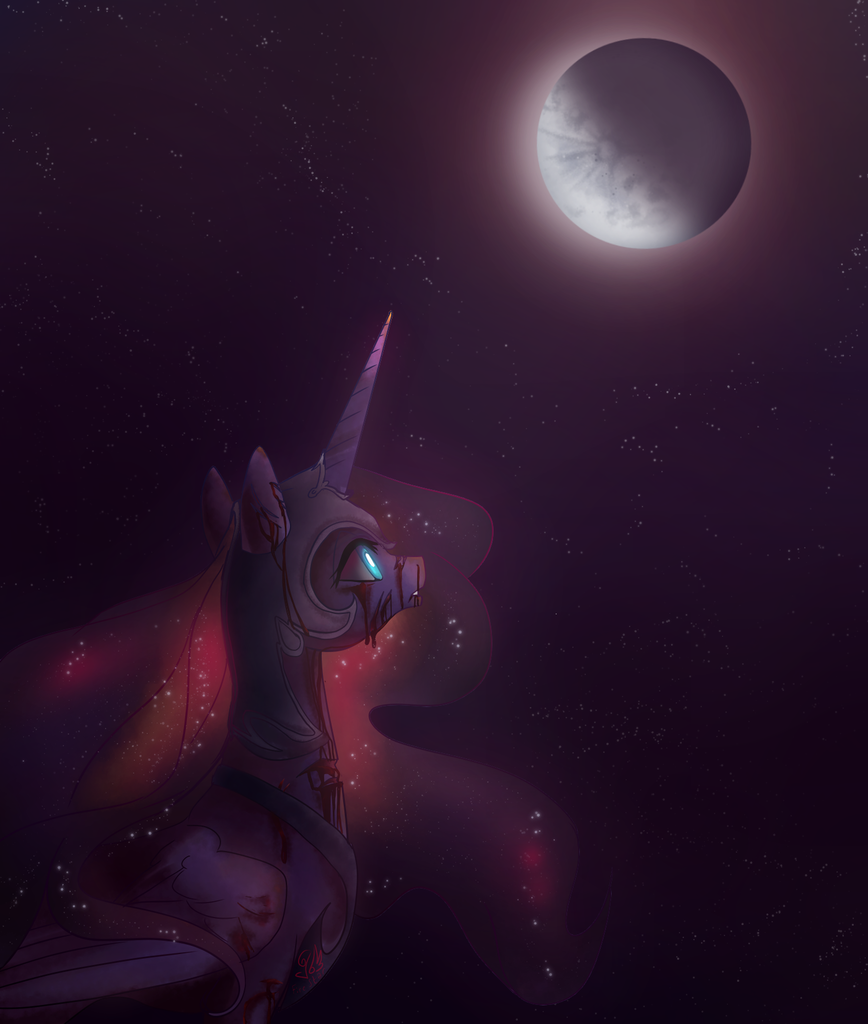 #1915851 - semi-grimdark, artist:candasaurus, nightmare moon, alicorn ...