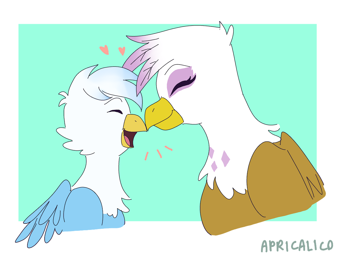 #1920266 - safe, gilda, oc, oc:gren, griffon, hippogriff, g4, beak ...