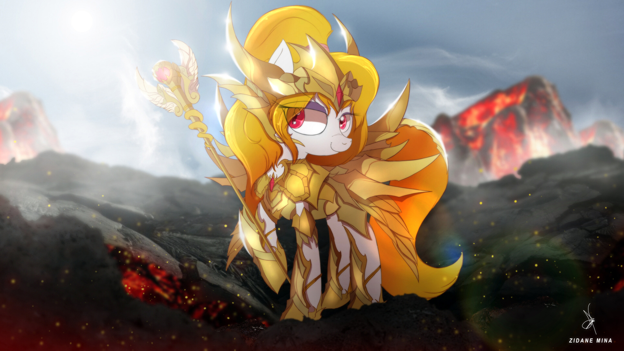 #1922835 - safe, artist:zidanemina, oc, oc only, pony, anime, armor ...