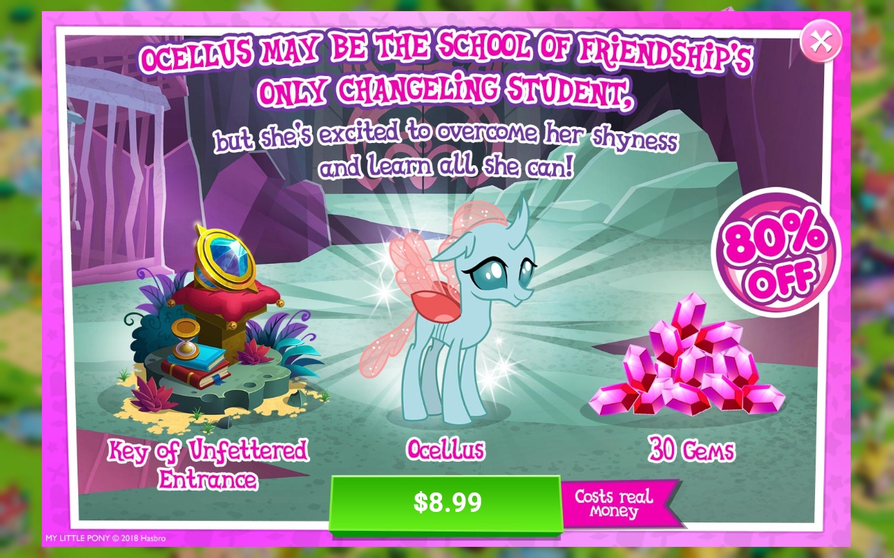 #1901324 - safe, gameloft, ocellus, changedling, changeling, g4 ...