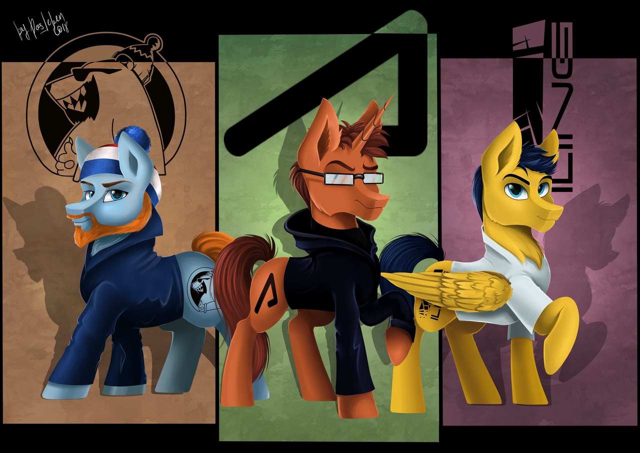 #1903229 - safe, artist:das_leben, pony, beard, clothes, facial hair ...