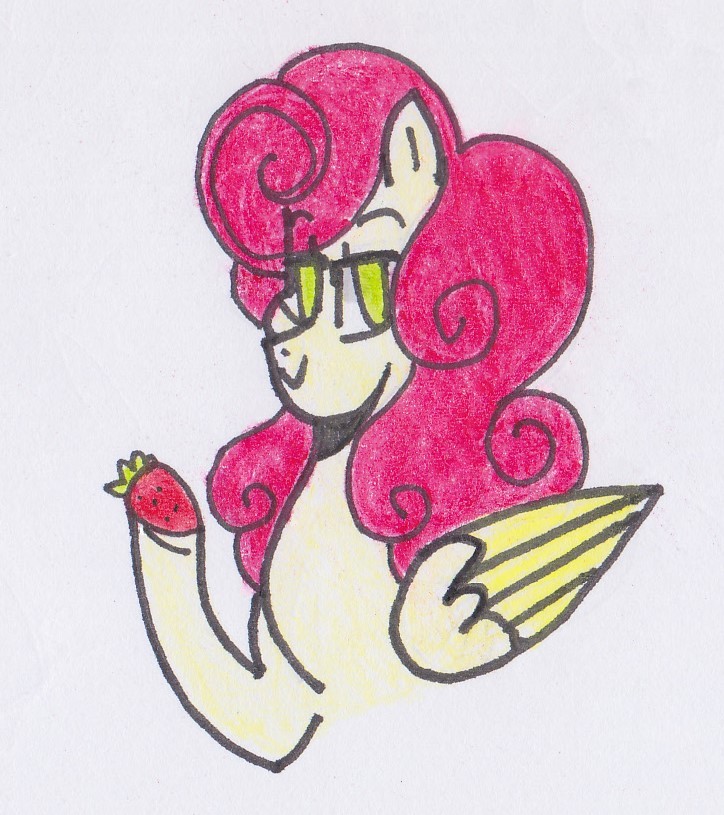 #1658010 - safe, artist:draw1709, strawberry sunrise, pony, g4, female ...