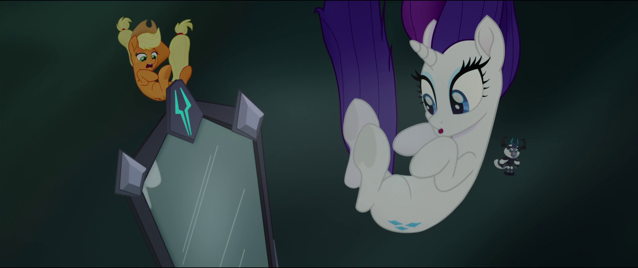 #1660177 - safe, screencap, applejack, rarity, storm king, earth pony ...